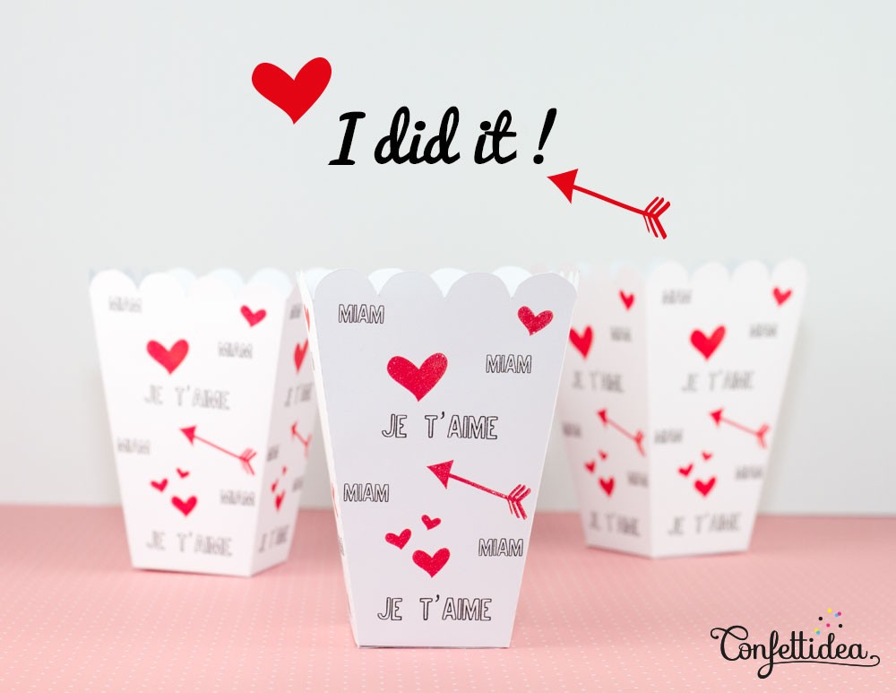 Printable Valentine Popcorn Box Je T aime Confettidea